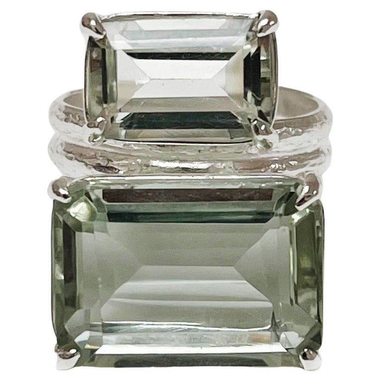 Customizable Coastal Ring in Prasiolite and Sterling Silver For Sale at ...
