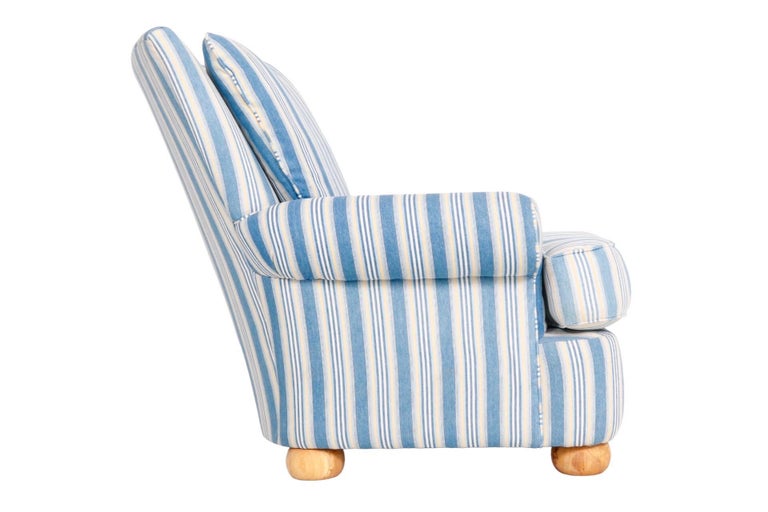 Coastal Striped Lounge Chair by Bauhaus at 1stDibs