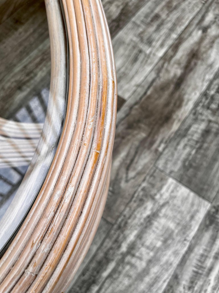 Coastal Style Pencil Reed Coffee Table in the Gabriella Crespi Style ...