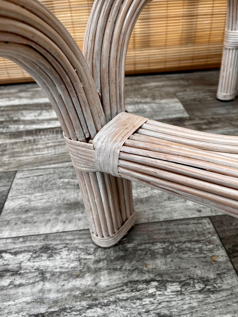 Coastal Style Pencil Reed Coffee Table in the Gabriella Crespi Style ...