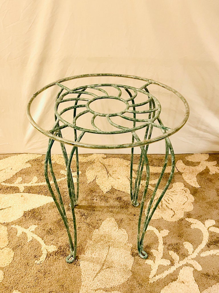 Coastal Wrought Iron Seashell Table For Sale at 1stDibs