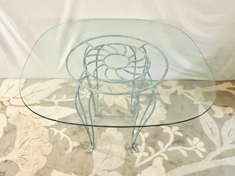 Coastal Wrought Iron Seashell Table For Sale at 1stDibs