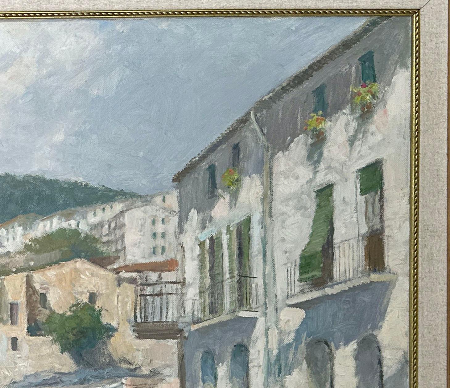 Coastline Landscape Italian Oil Painting For Sale at 1stDibs