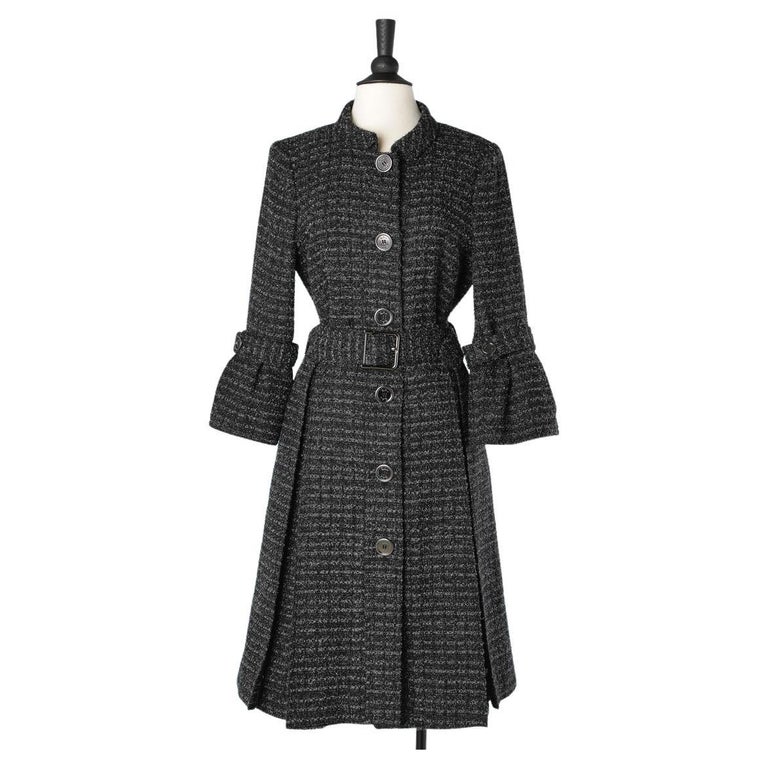 Coat and skirt ensemble in tweed mix with shiny threads Burberry For ...