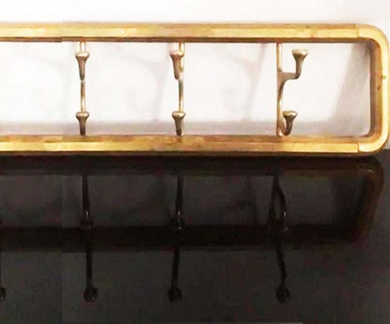 Coat Rack Art Deco Brass or Bronze With Three Folding Hooks ,France ...