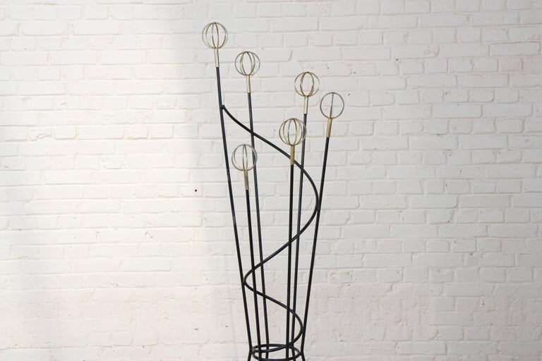 Coat Rack "Geo Astrolabe" by Roger Feraud in the Style of Jean Royère ...