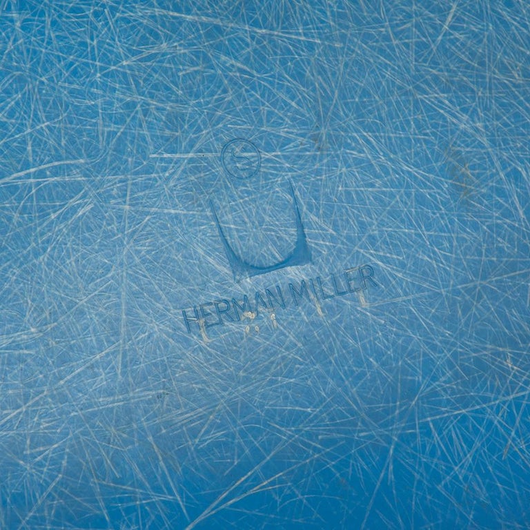 Cobalt Blue Herman Miller Eames DSW Side Shell Chair For Sale at 1stDibs