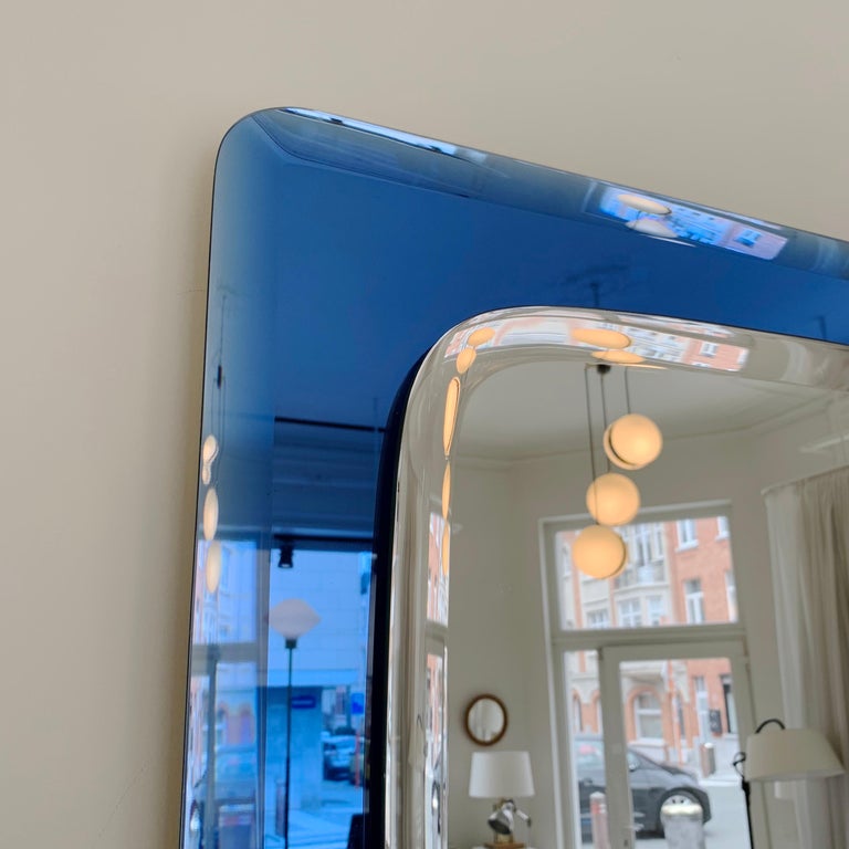 Cobalt Blue Mirror by Cristal Arte, circa 1960, Italy For Sale at 1stDibs