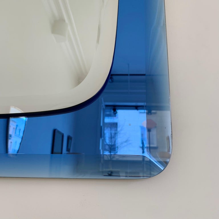 Cobalt Blue Mirror by Cristal Arte, circa 1960, Italy For Sale at 1stDibs