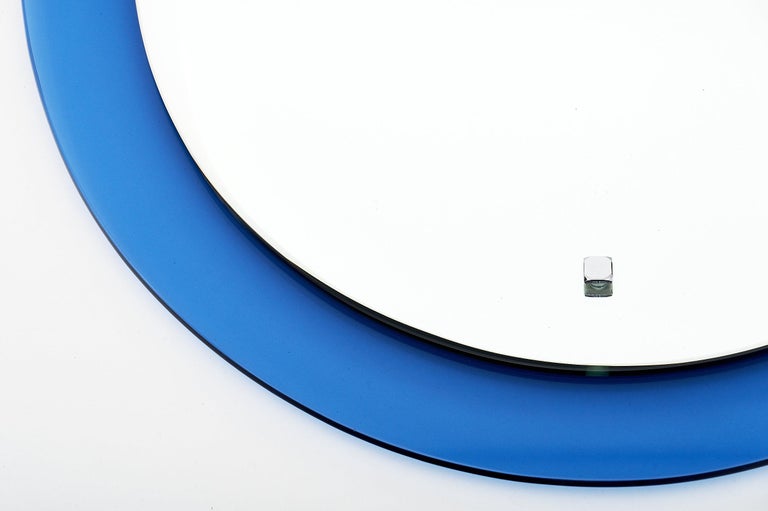 Cobalt Blue Vintage Glass Mirror at 1stDibs | antique blue glass mirror ...