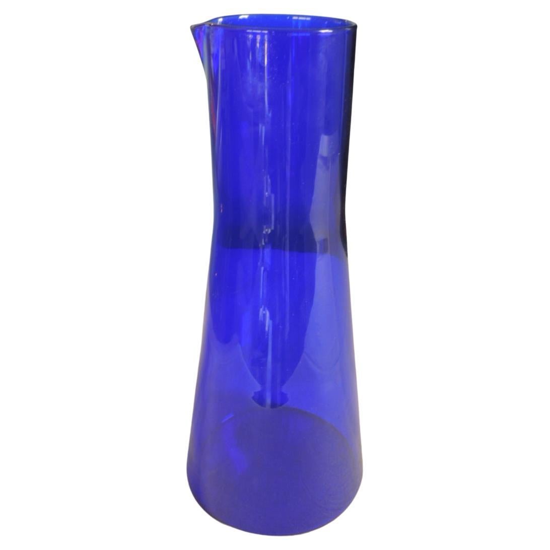 English Antique Bristol Cobalt Blue Glass Water Jug or Pitcher at ...