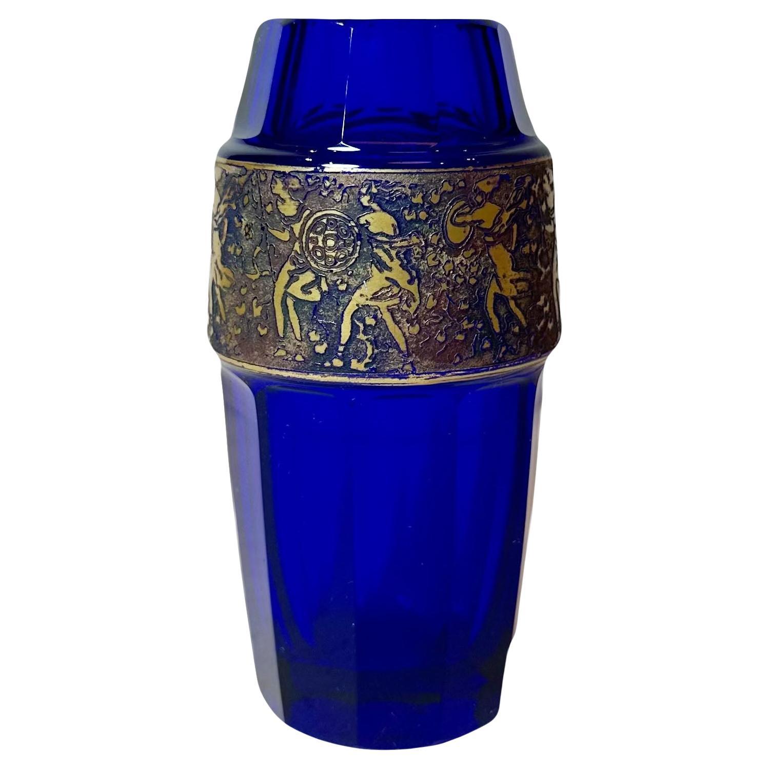 A Very Fine Tall Moser Vase with Classical Frieze, c1920 at 1stDibs