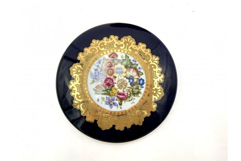 Cobalt Porcelain Casket, France, circa 1950 For Sale at 1stDibs