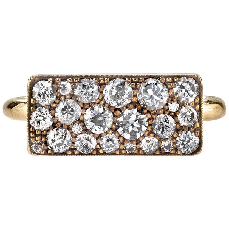 Handcrafted Milo Mixed Cut Cobblestone Diamond Ring by Single Stone For Sale at 1stDibs
