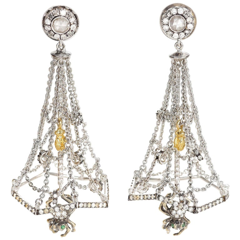 Cobweb Earrings For Sale at 1stDibs