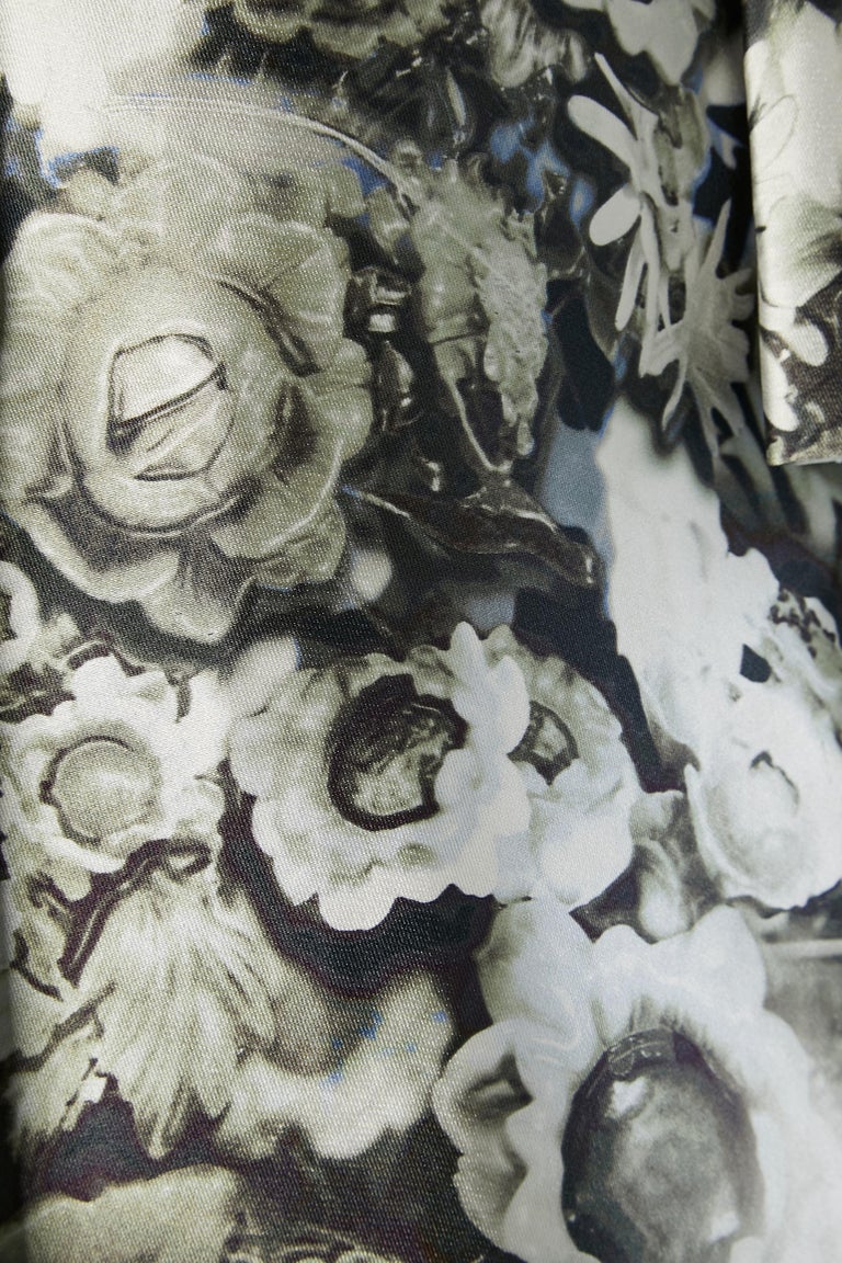 Cocktail coat with flower print Prada For Sale at 1stDibs