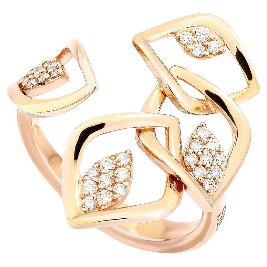 Customizable Cocktail Ring in White Gold with White Diamonds For Sale ...