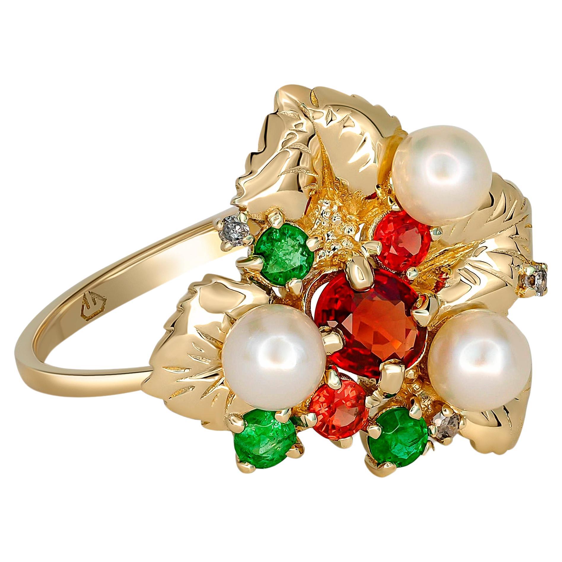 Cocktail ruby ring. For Sale at 1stDibs