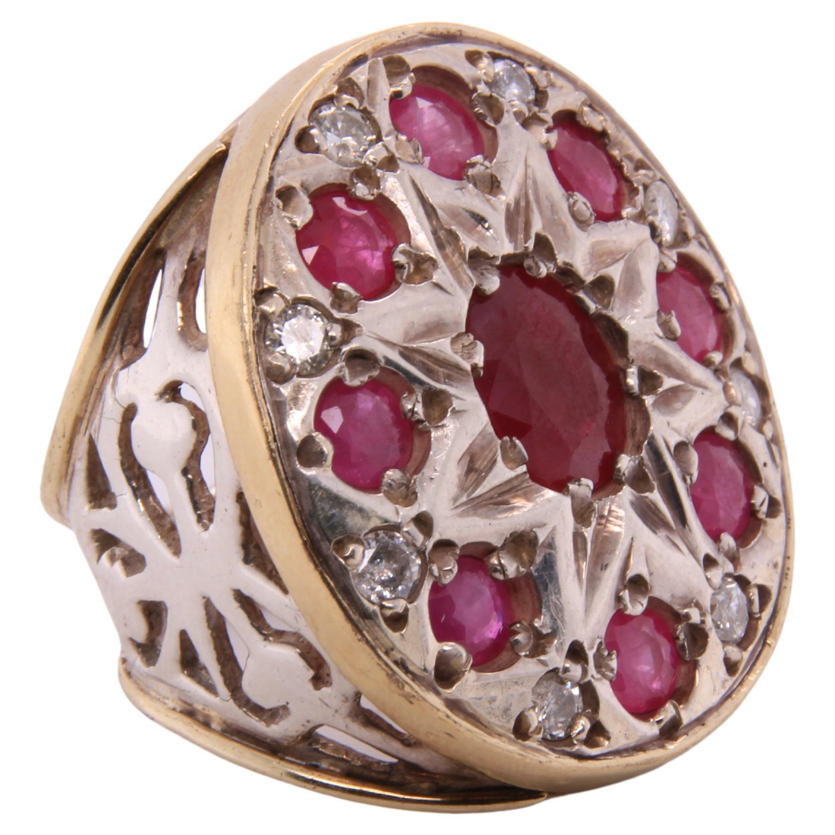 Superb Ruby Pearl Diamond Ring at 1stDibs | ruby pearl ring