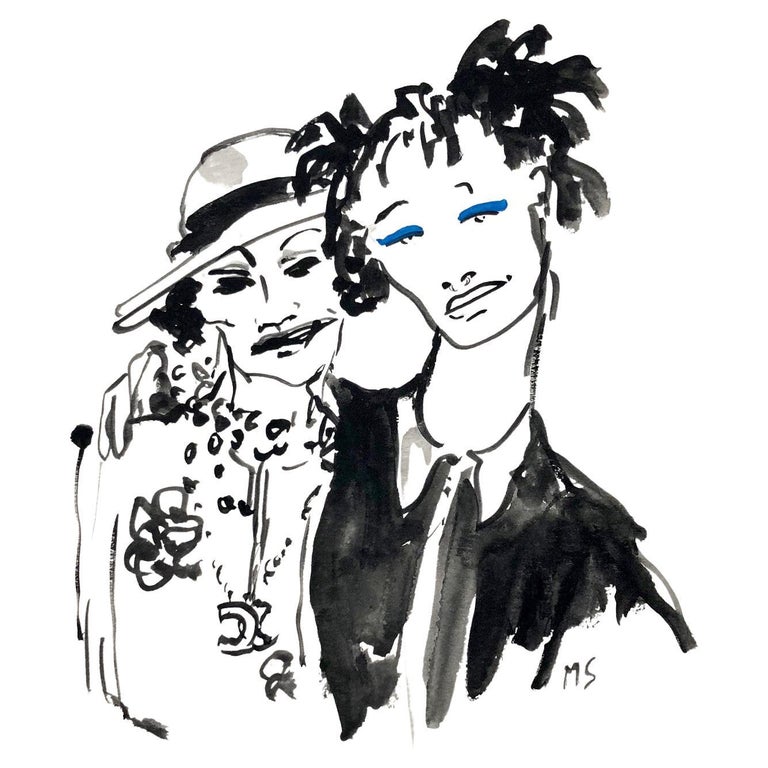 Coco Chanel and Willow Smith, Gouache and Watercolor on Archival Paper ...