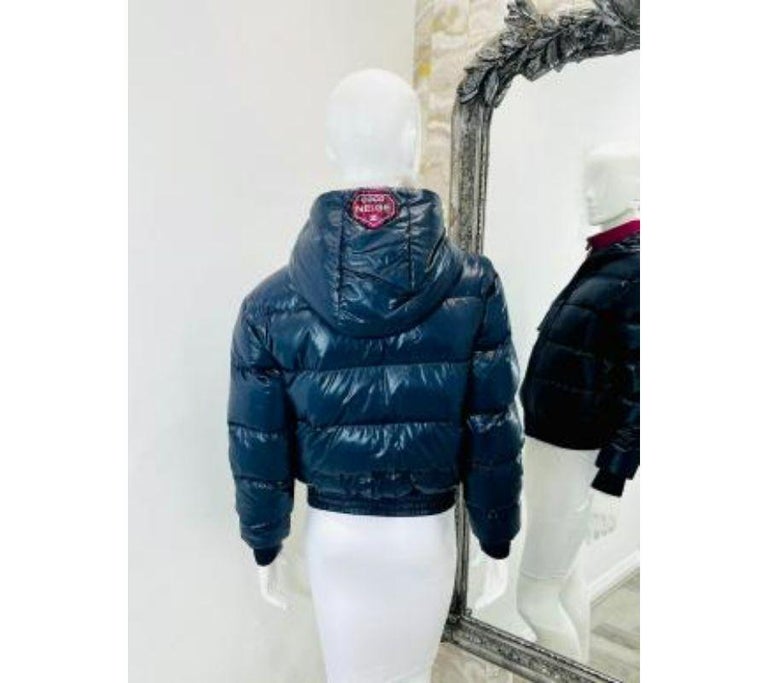 Coco Neige Hooded Tweed and Nylon Puffer Jacket For Sale at 1stDibs