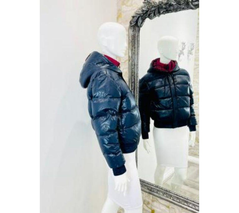 Coco Neige Hooded Tweed and Nylon Puffer Jacket For Sale at 1stDibs