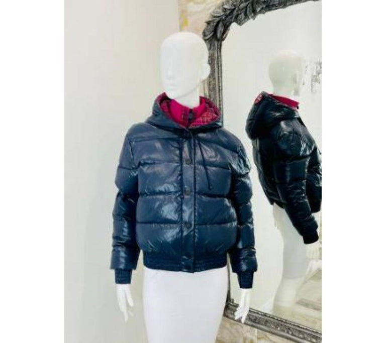 Coco Neige Hooded Tweed and Nylon Puffer Jacket For Sale at 1stDibs