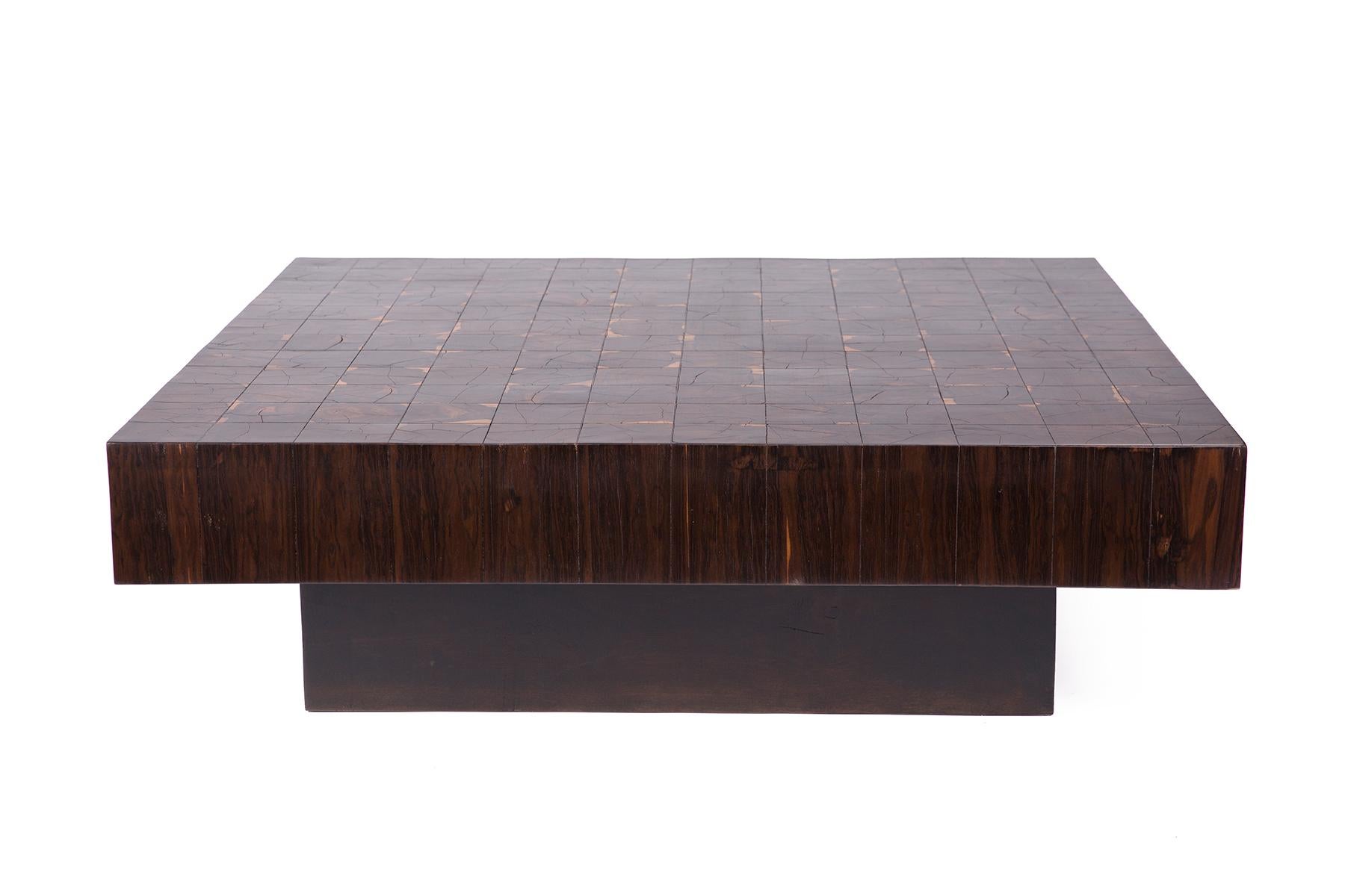 1970s Cocobolo Patchwork Cocktail Table at 1stDibs