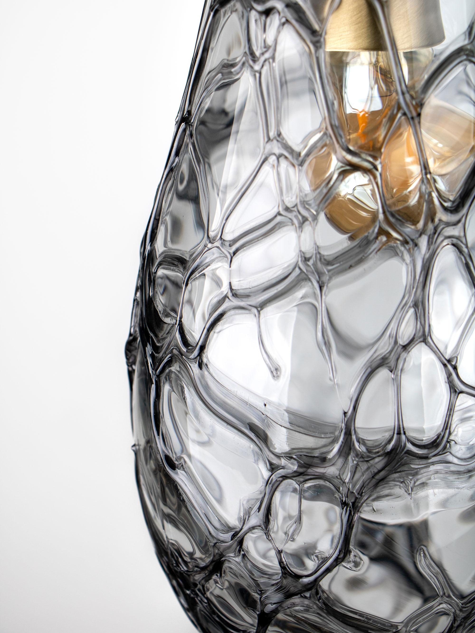 Cocoon Gray Pendant Lighting by Ceren Gurkan , Hand-blown glass For ...
