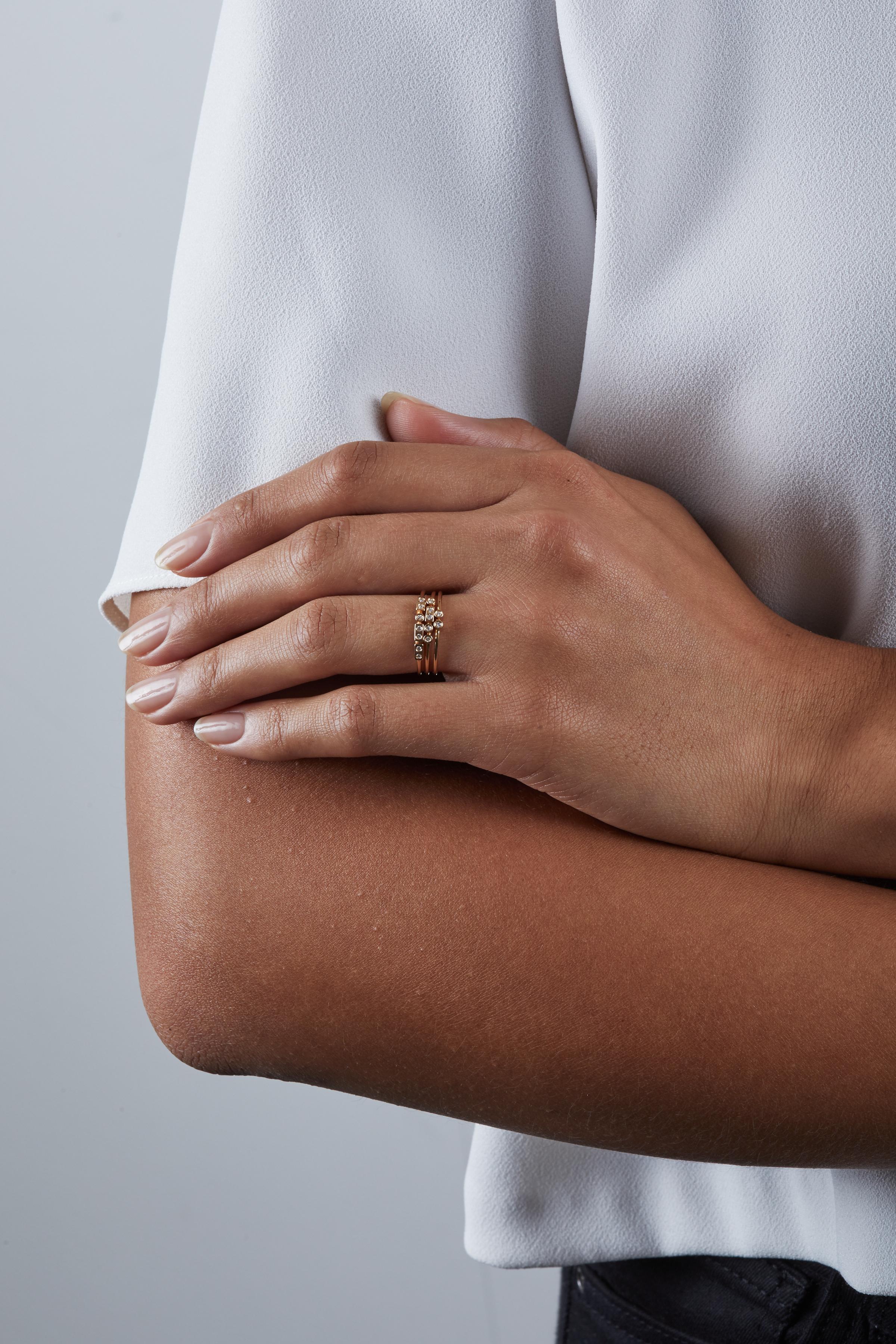 Customizable codebyEdge Morse code ILY Rings (Mayfair) - 18ct Gold Set ...