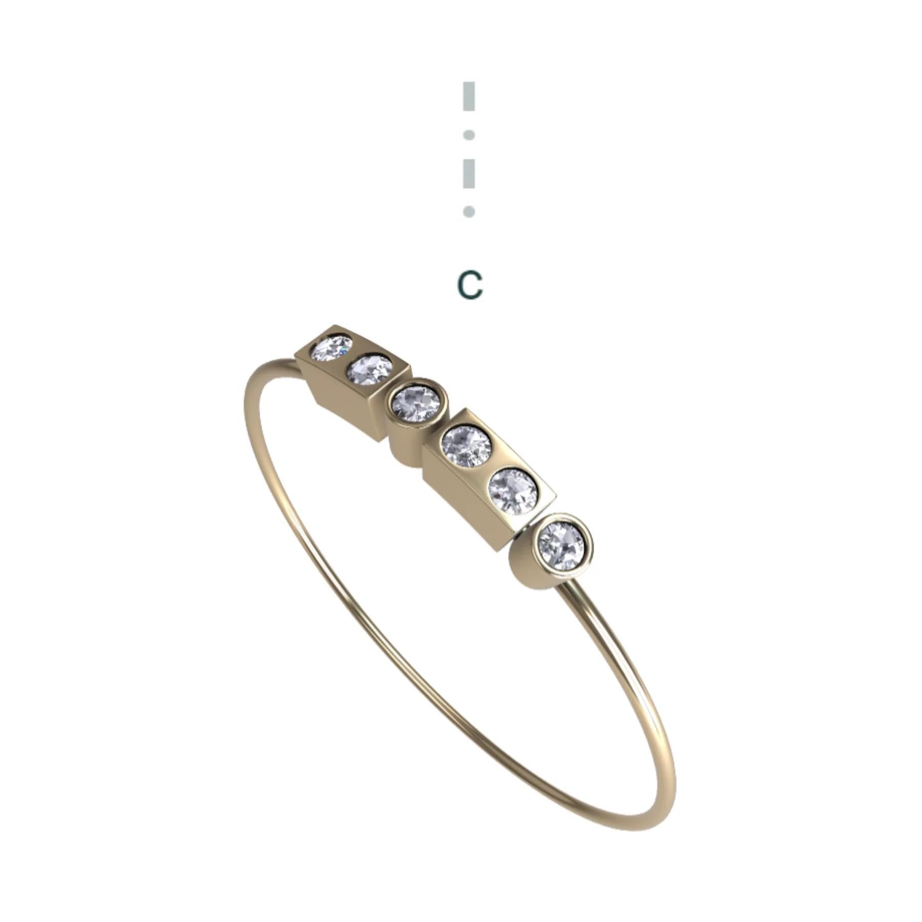 Customizable codebyEdge Morse code Letter C Ring (Mayfair) - 18ct Gold ...