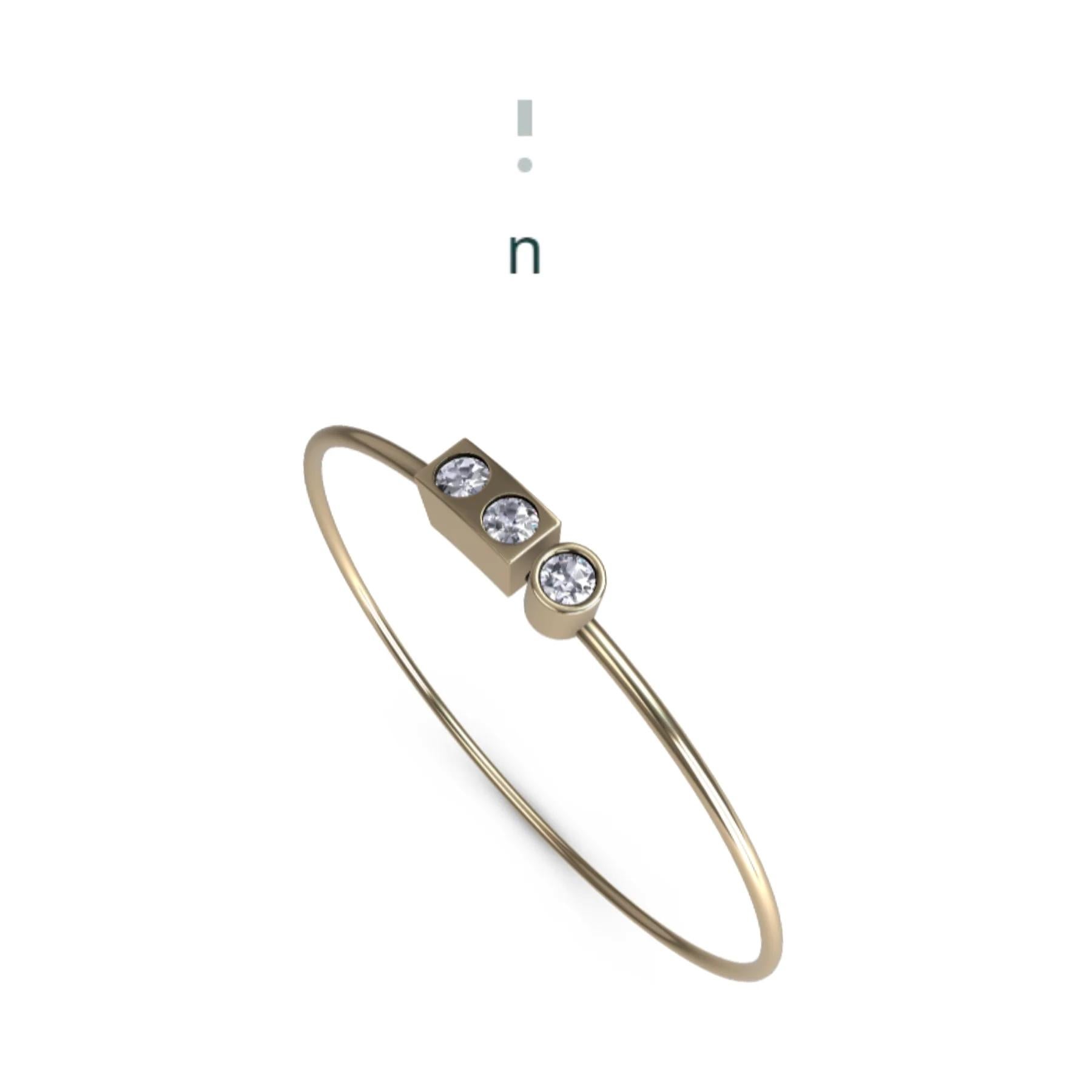 Customizable codebyEdge Morse code Letter N Ring (Mayfair) - 18ct Gold ...