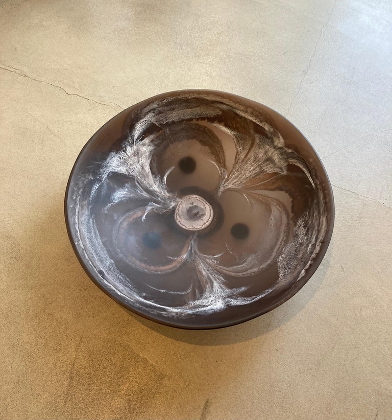 Coffee Brown and Black Footed Resin Centerpiece by Monica Calderon at ...