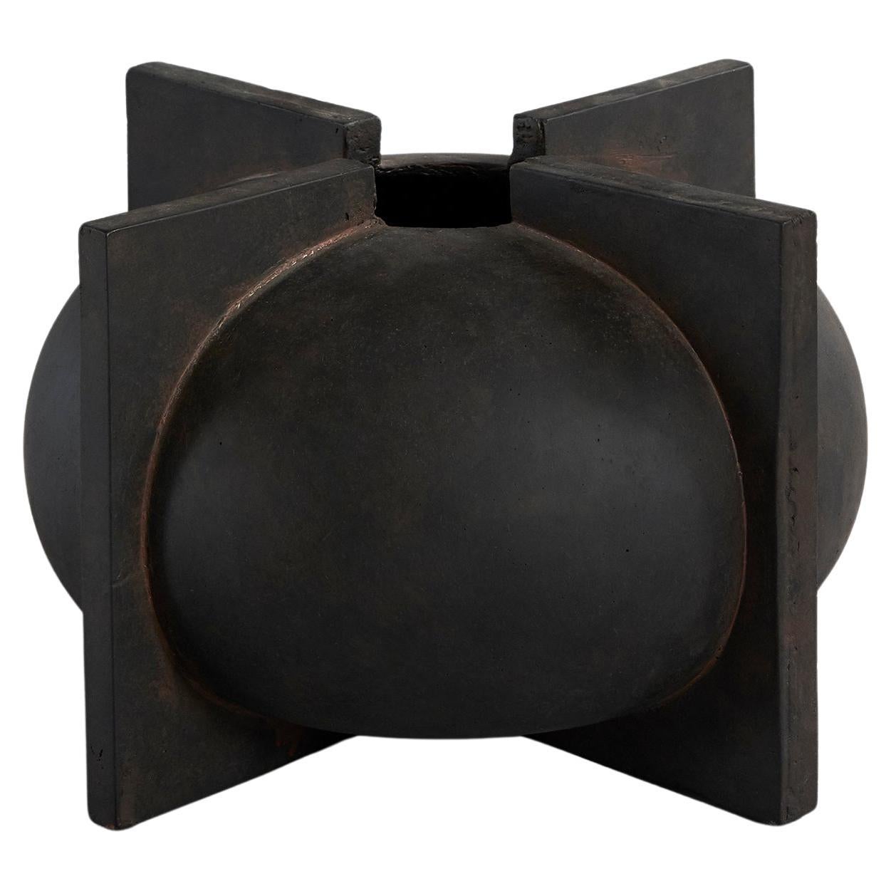 Coffee Color Four Handled Vase, China, Contemporary at 1stDibs