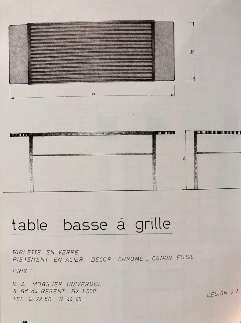 Coffee Table “Grille” by Jules Wabbes at 1stDibs
