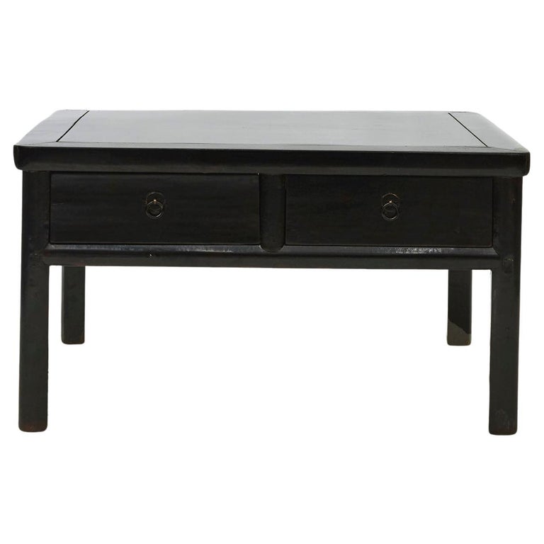 Coffee Table, Black Lacquer For Sale at 1stDibs