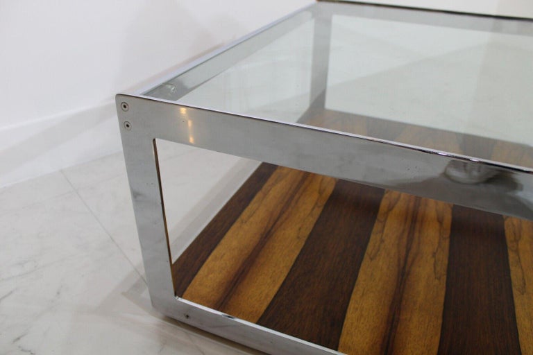 Richard Young Merrow Associates, Coffee Table, Chrome and Rosewood ...