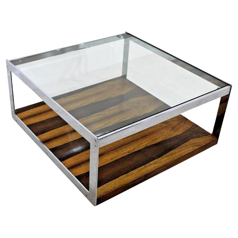 Richard Young Merrow Associates, Coffee Table, Chrome and Rosewood ...
