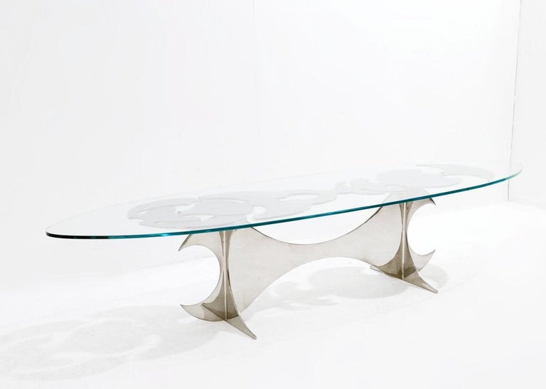 Coffee Table "Elipse" by Armand Jonckers, 1980s For Sale at 1stDibs