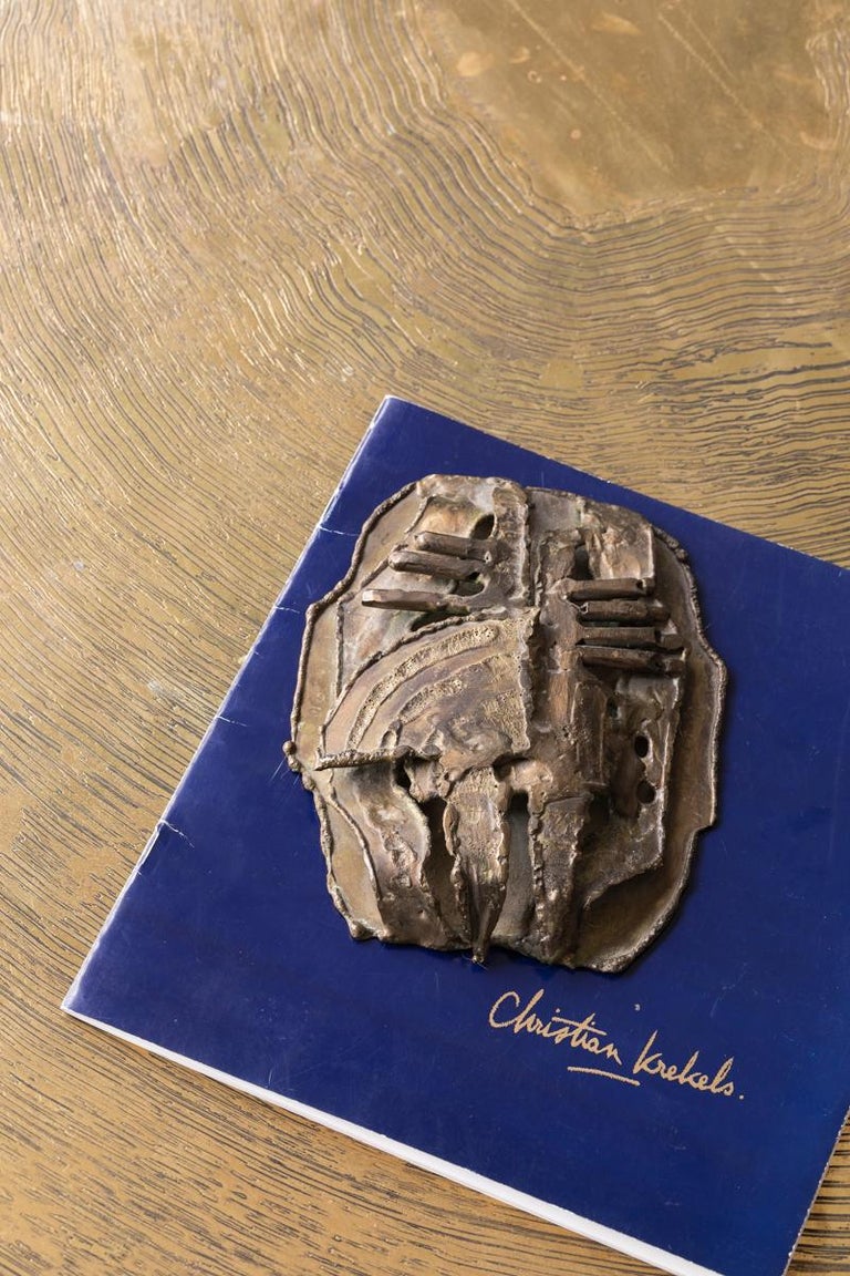 Christian Krekels Coffee Table in Etched Brass, Belgium, 1990 For Sale ...