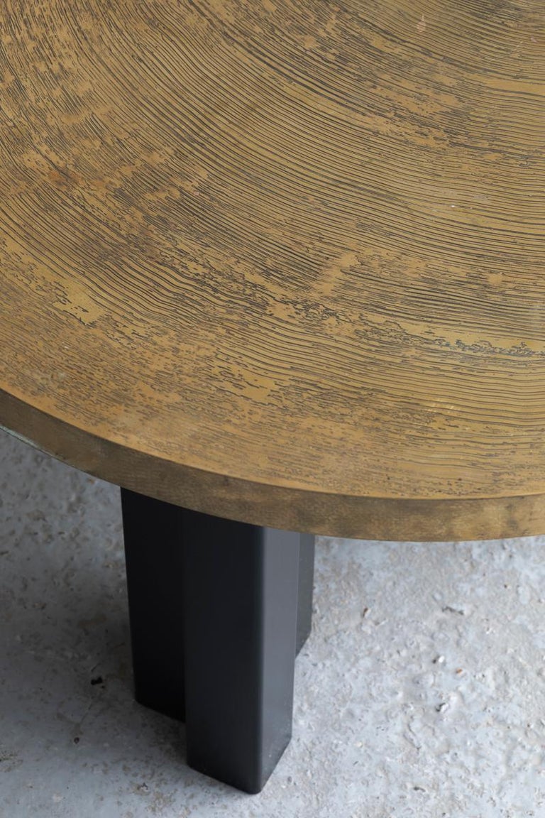 Christian Krekels Coffee Table in Etched Brass, Belgium, 1990 For Sale ...