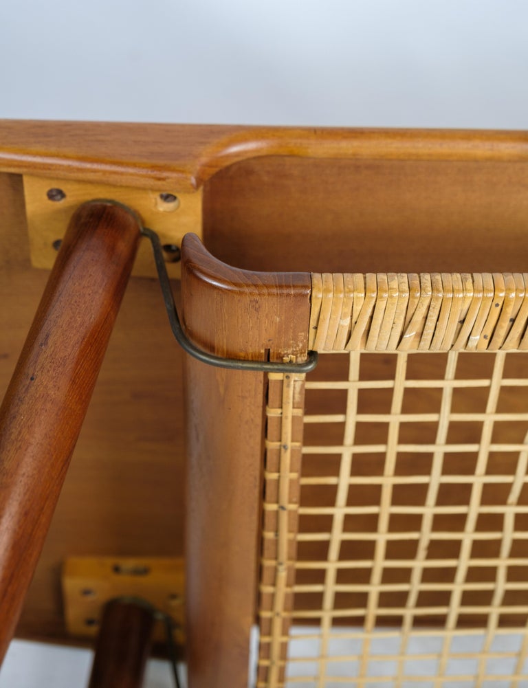 Coffee Table in Teak and Paper Cord Shelf of Danish Design from the ...