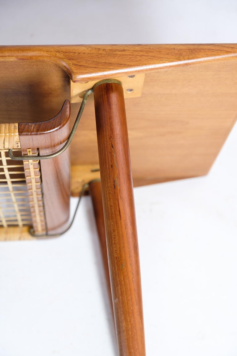 Coffee Table in Teak and Paper Cord Shelf of Danish Design from the ...
