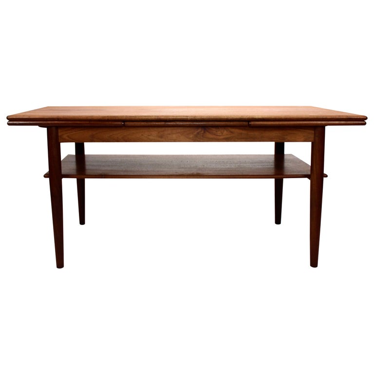 Coffee Table in Teak with Extension Leaves of Danish Design from the ...