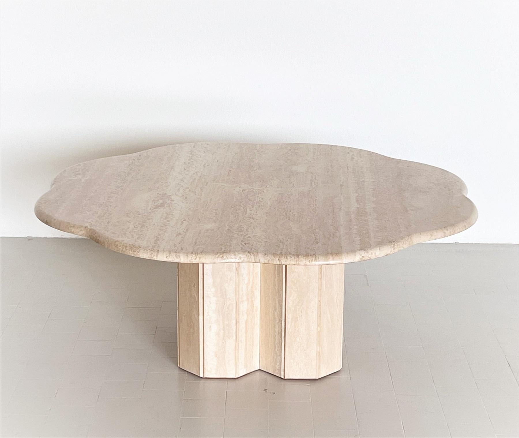 Coffee Table in Travertine Stone, 1970s For Sale at 1stDibs