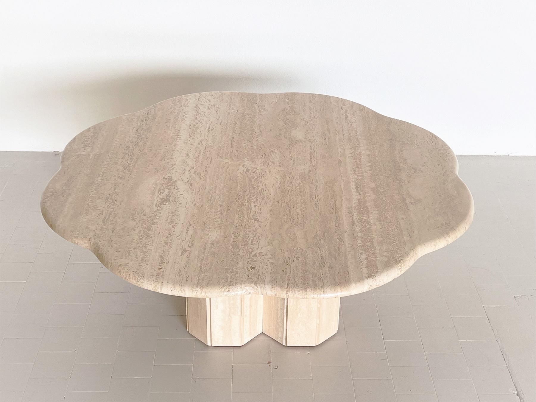 Coffee Table in Travertine Stone, 1970s For Sale at 1stDibs