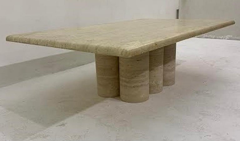 Coffee Table in Travertine Style Mario Bellini at 1stDibs