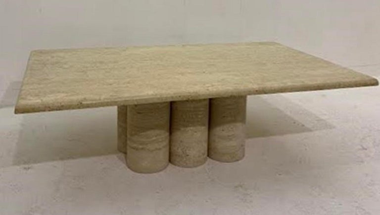 Coffee Table in Travertine Style Mario Bellini at 1stDibs