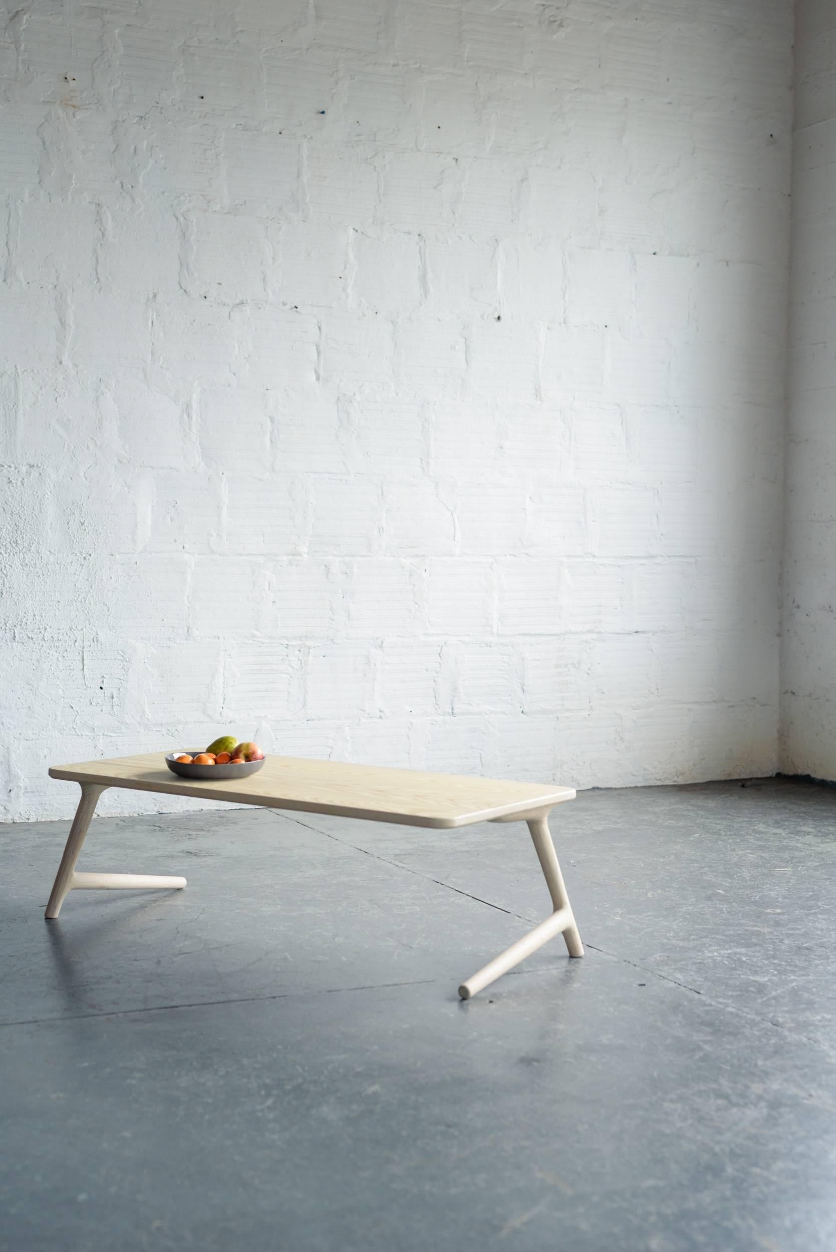 Modern Coffee Tea Table in White Ash, by Fernweh Woodworking For Sale ...