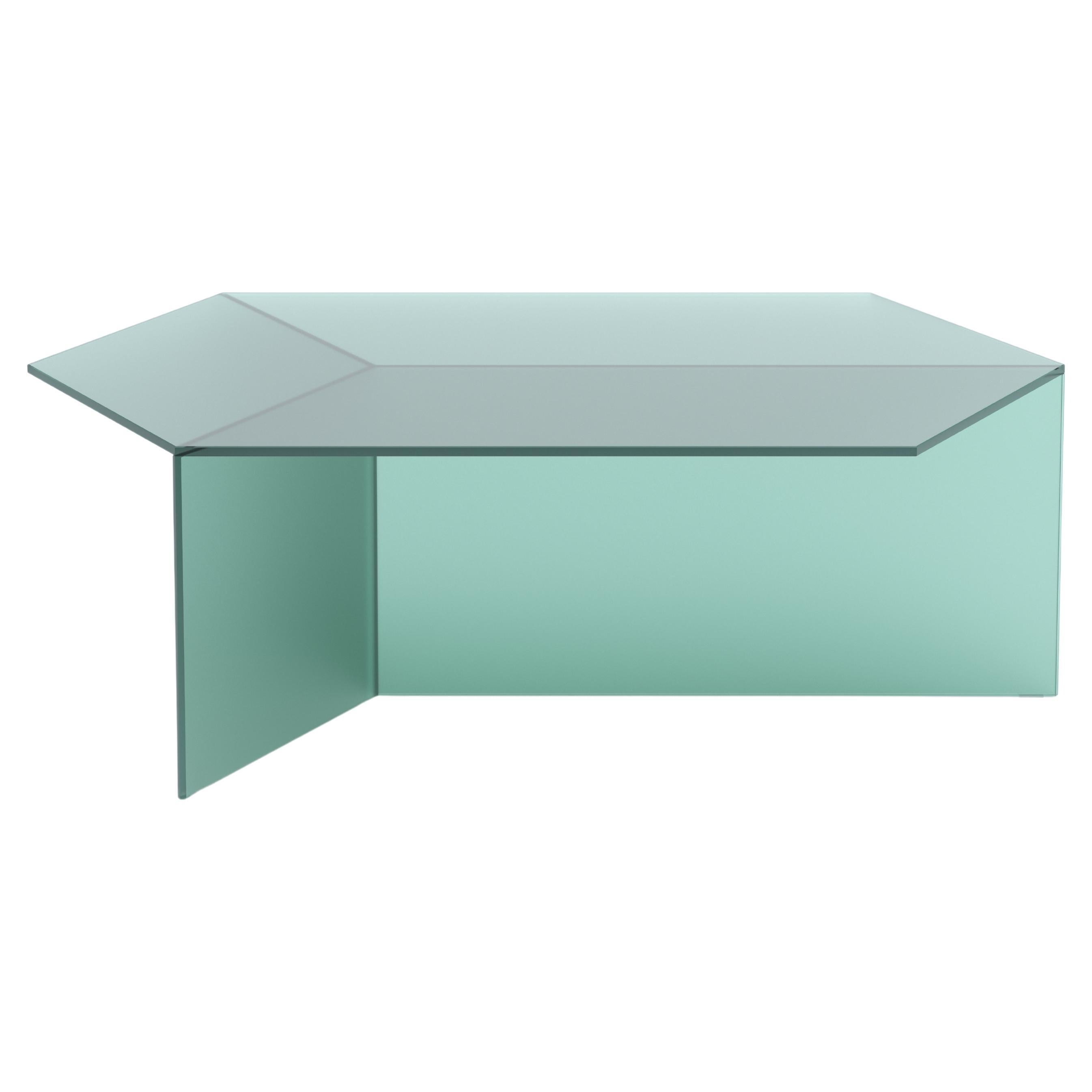 Isom Oblong Bronze Side Table Tempered Glass For Sale at 1stDibs